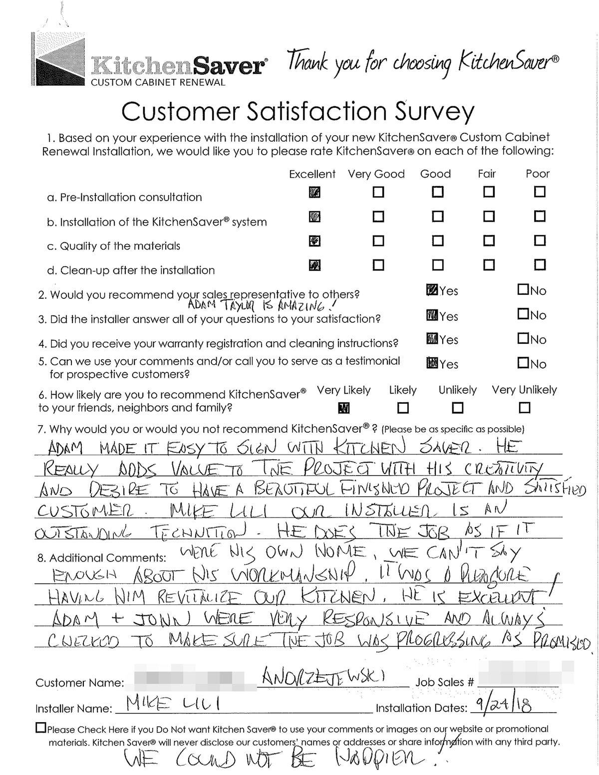The Andrzejewski Family - K/S Renewal Systems, LLC